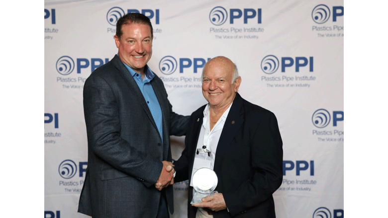 Gene Palermo honored by the Plastics Pipe Institute | Plumbing & Mechanical