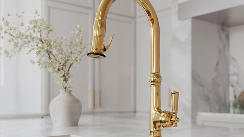 Newport Brass Jacobean pull down kitchen faucets | Plumbing & Mechanical