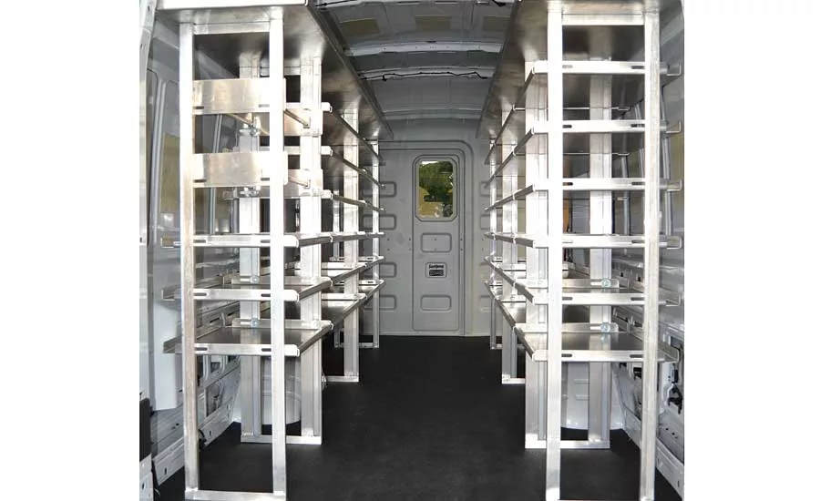 Hackney’s aluminum shelving line for select RAM ProMaster van models ...